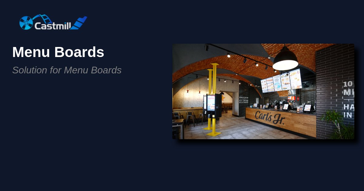 Menu Boards | Castmill